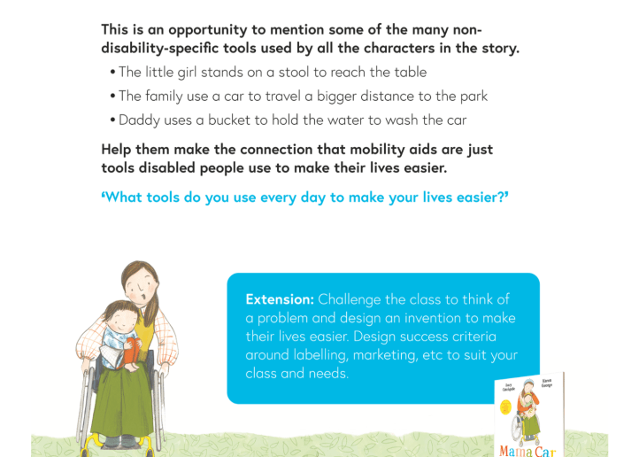 Free Mama Car lesson plans | Wheelchairs, disability & joy – The Catchpoles