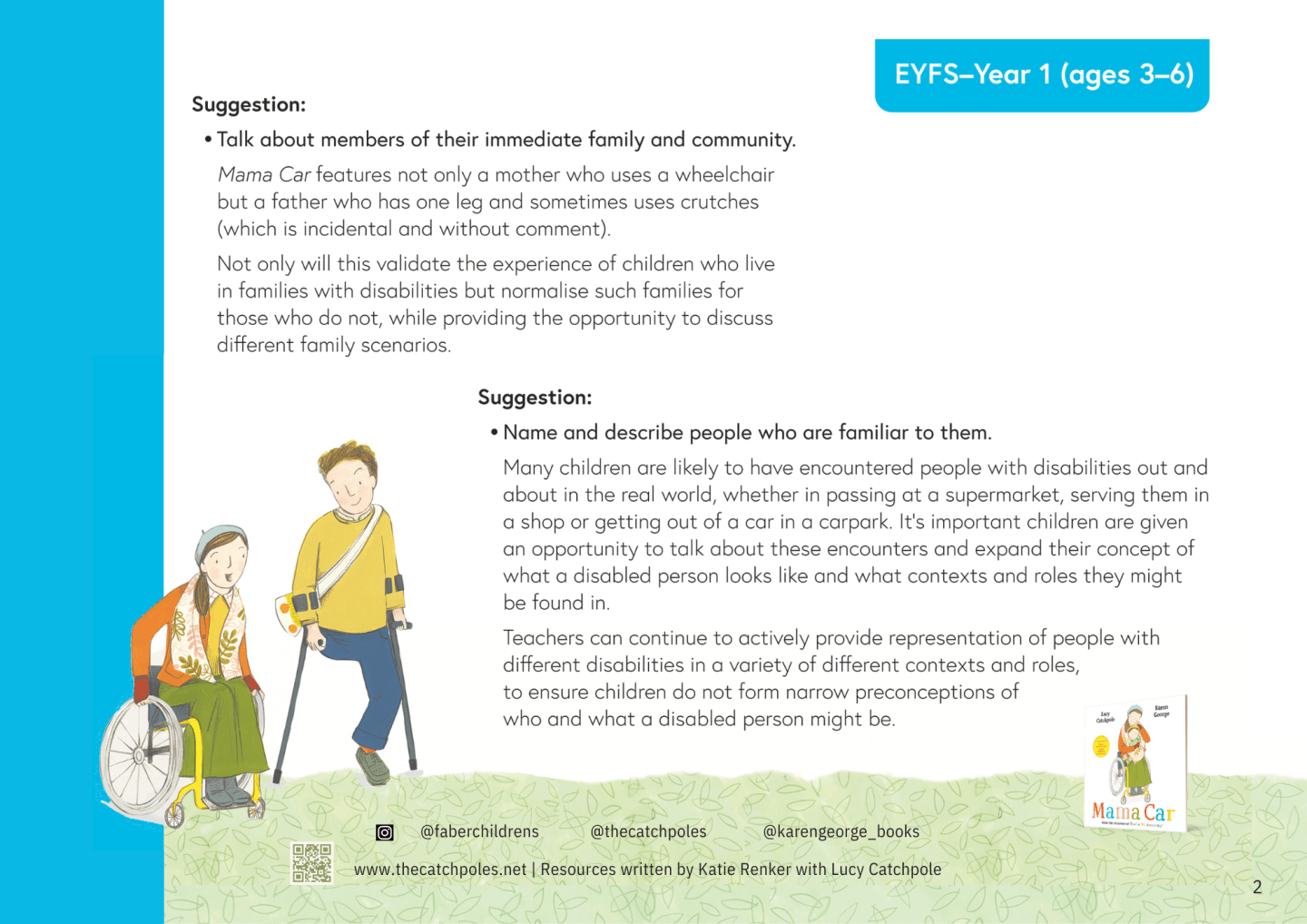 Free Mama Car lesson plans | Wheelchairs, disability & joy – The Catchpoles