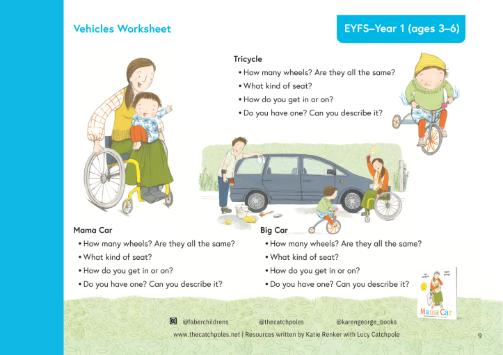 Free Mama Car lesson plans | Wheelchairs, disability & joy – The Catchpoles