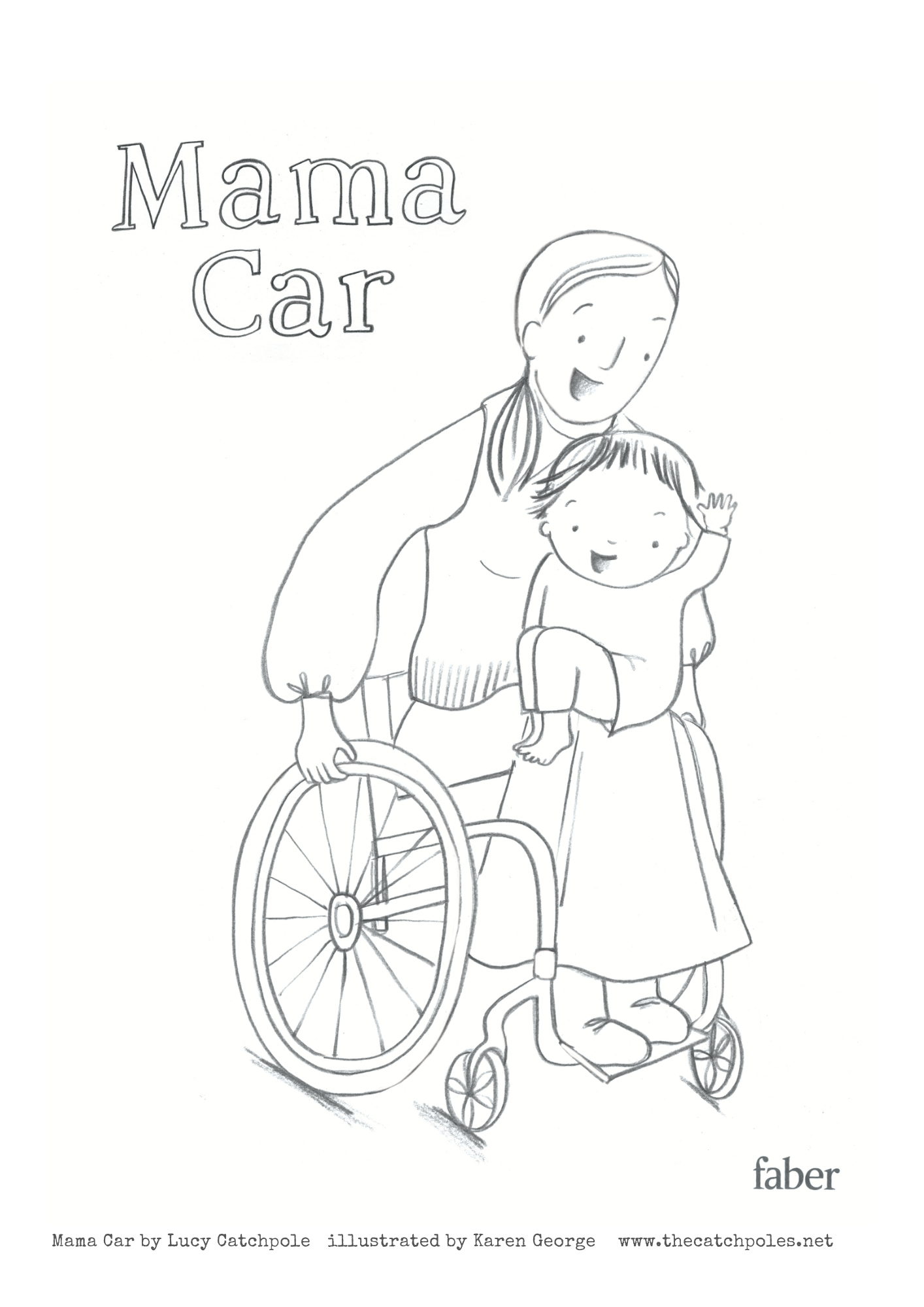 Mama Car | Free colouring pages | Wheelchair, mother and child – The ...